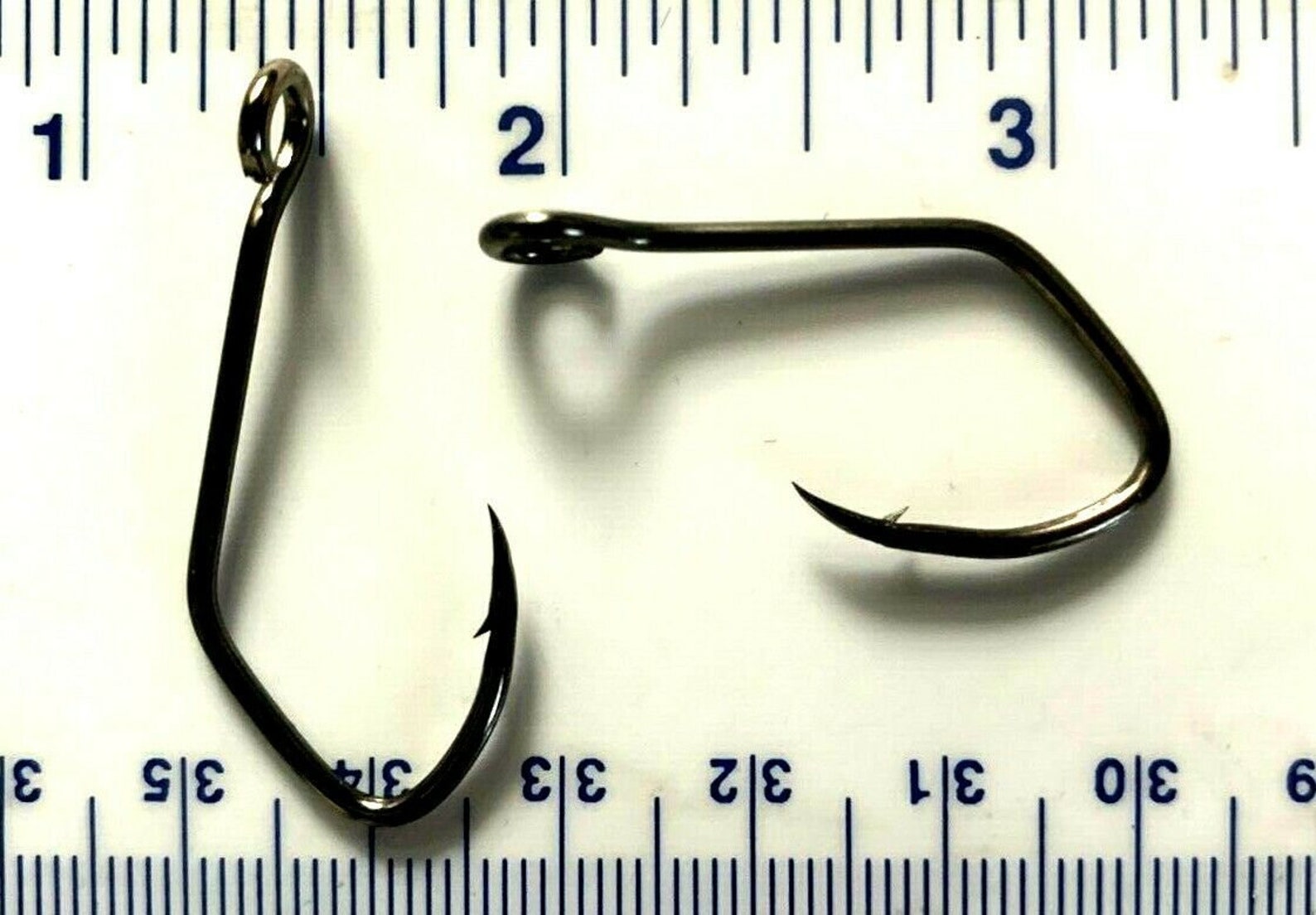 100 or 1000 Matzuo Black Chrome Sickle Open Eye Siwash Fish Hooks - All ...