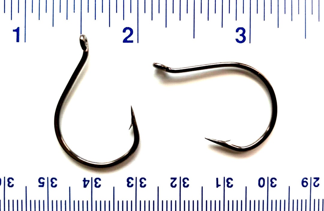 100 or 1000 Gerry's Tackle Black Wacky Worm Wide Gap Octopus Fish Hooks ...