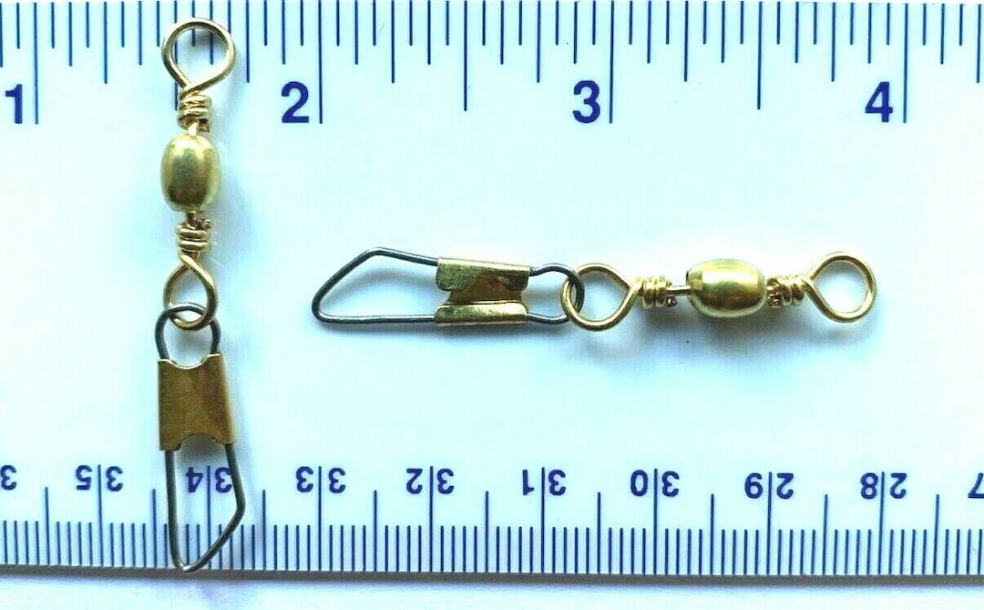 100 Super Strong Brass Barrel Swivels With Snap - Many Sizes - Etsy