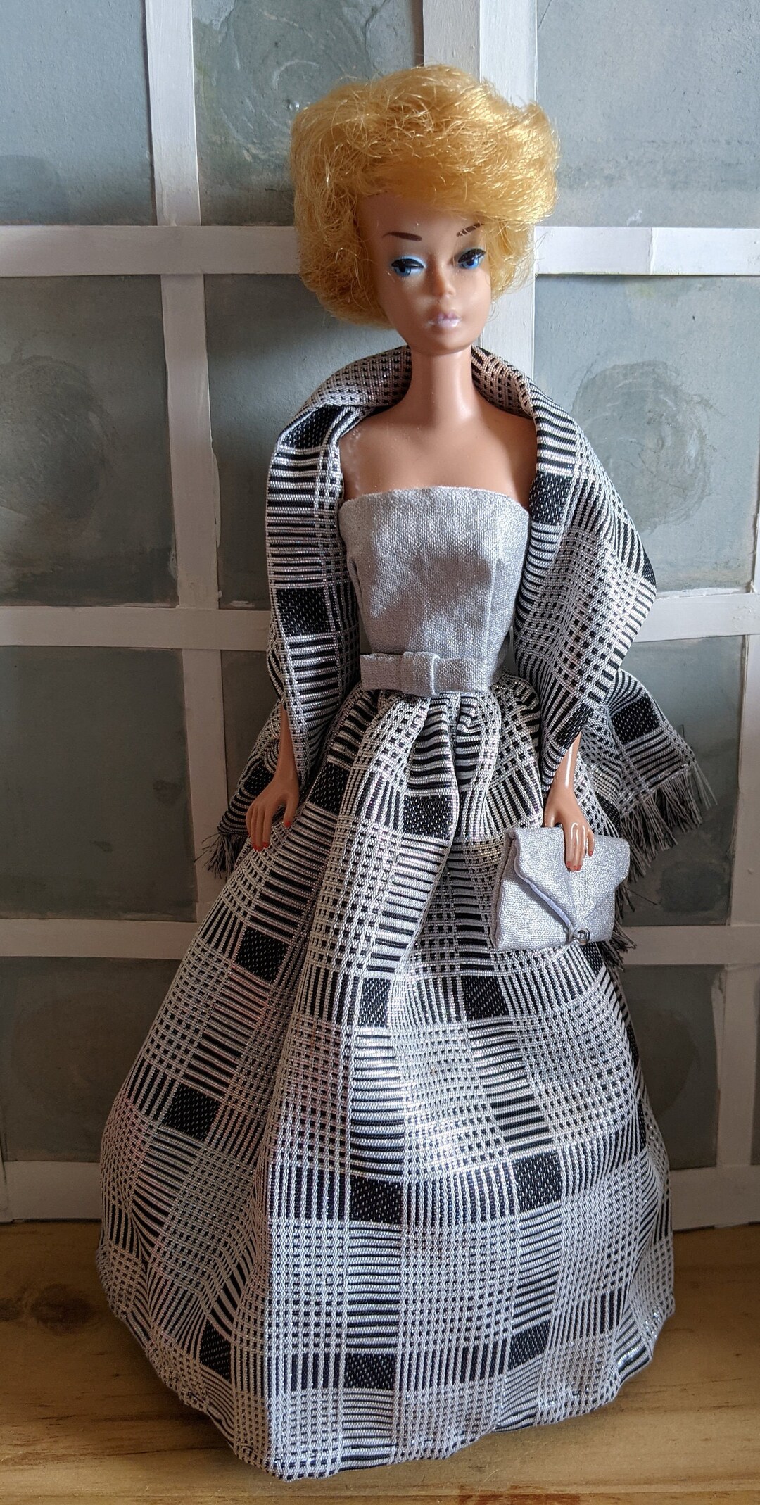 Barbie Outfit Silver Plaid Ball - Etsy