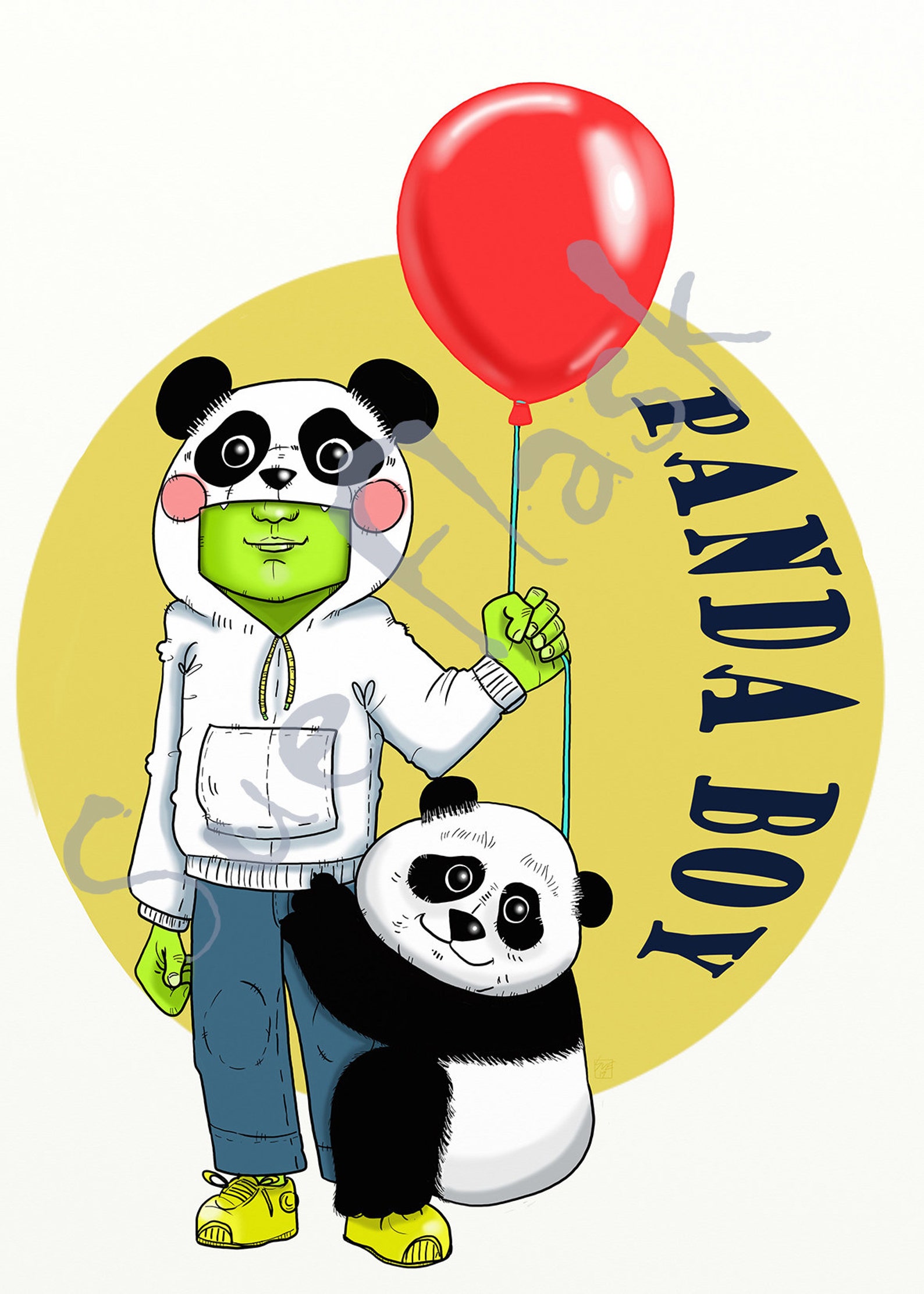 Panda Boy T-shirt Tee Shirt Design Logo Digital Download - Etsy