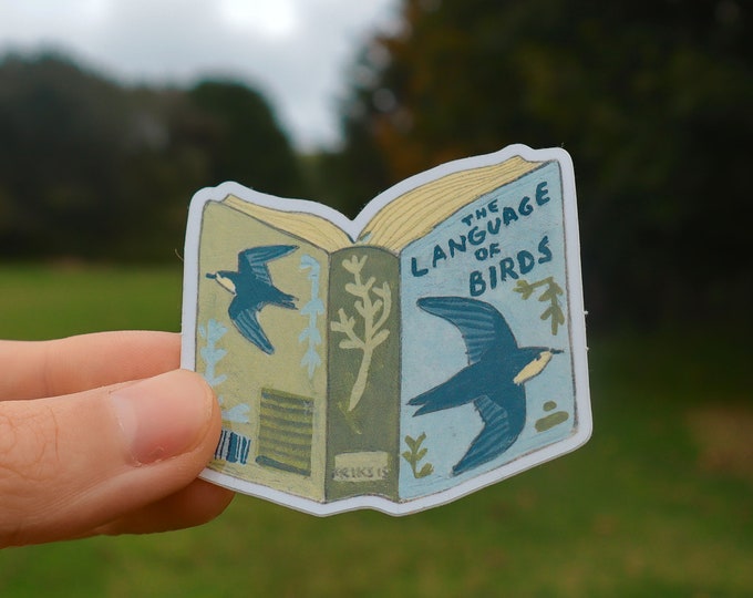 Vinyl Sticker - Book Cover of Language of the Birds. Cute Sticker ...