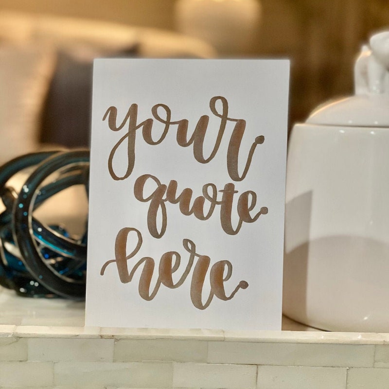Calligraphy Card - Etsy