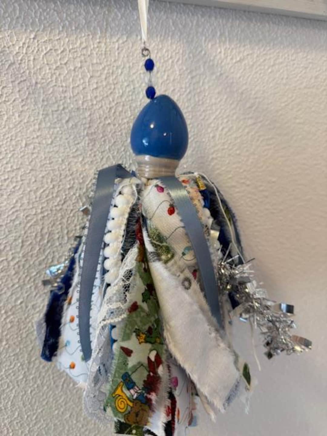 Whimsical Salt-shaker Tassel, Handmade Fabric Tassel, Ceramic Shaker ...