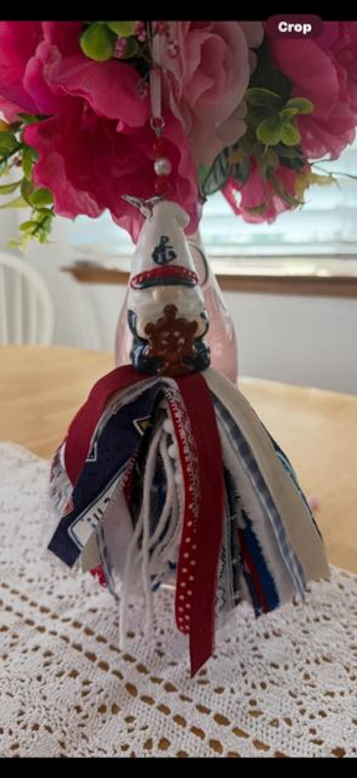 Whimsical Salt-shaker Tassel, Handmade Fabric Tassel, Ceramic Shaker ...