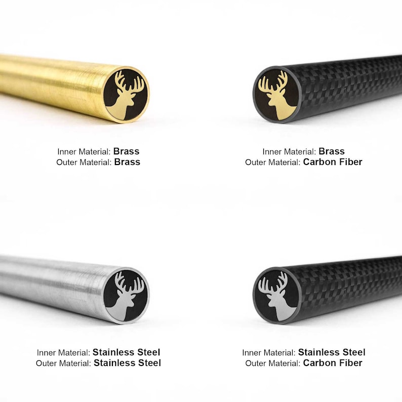 Mosaic Knife Pin - DEER-3 - 1/4in - 5/16in - 3/8in - Brass - Stainless ...
