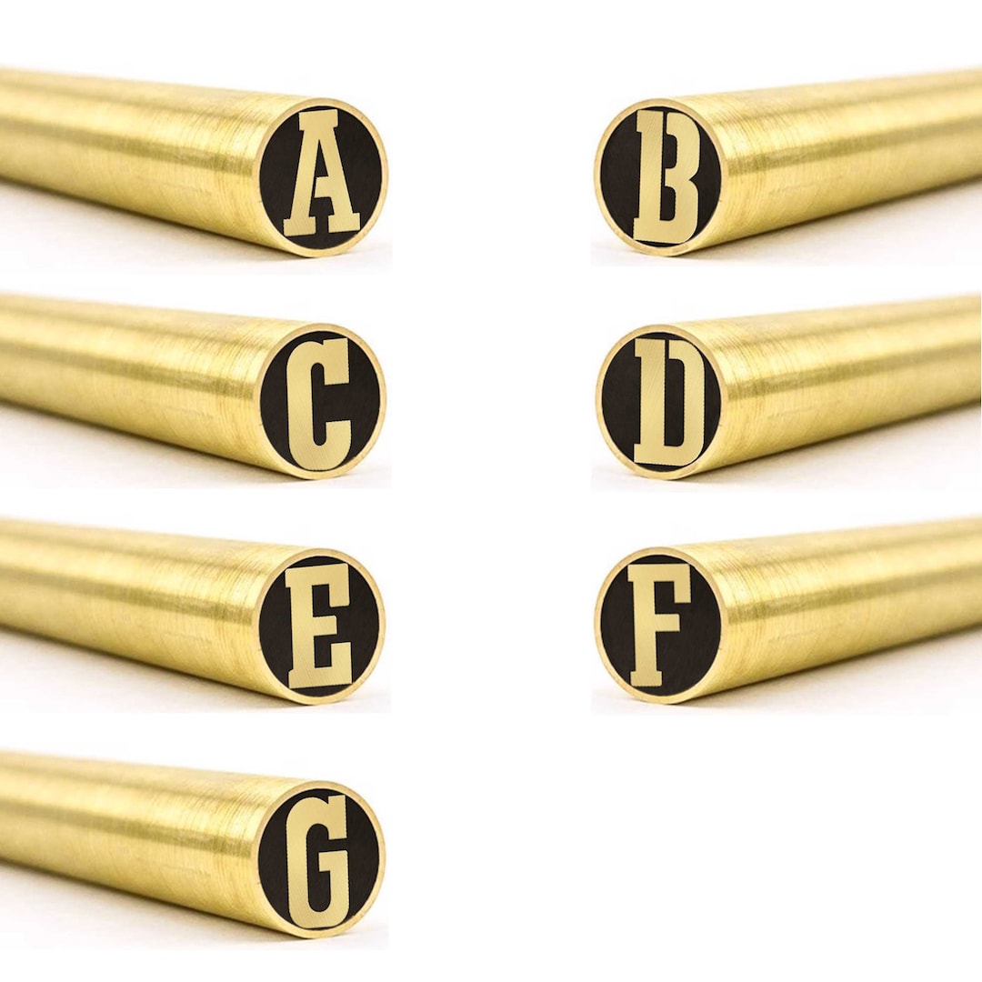 Mosaic Knife Pin - ALPHABET-II - - 1/4in - 5/16in - 3/8in - Brass ...