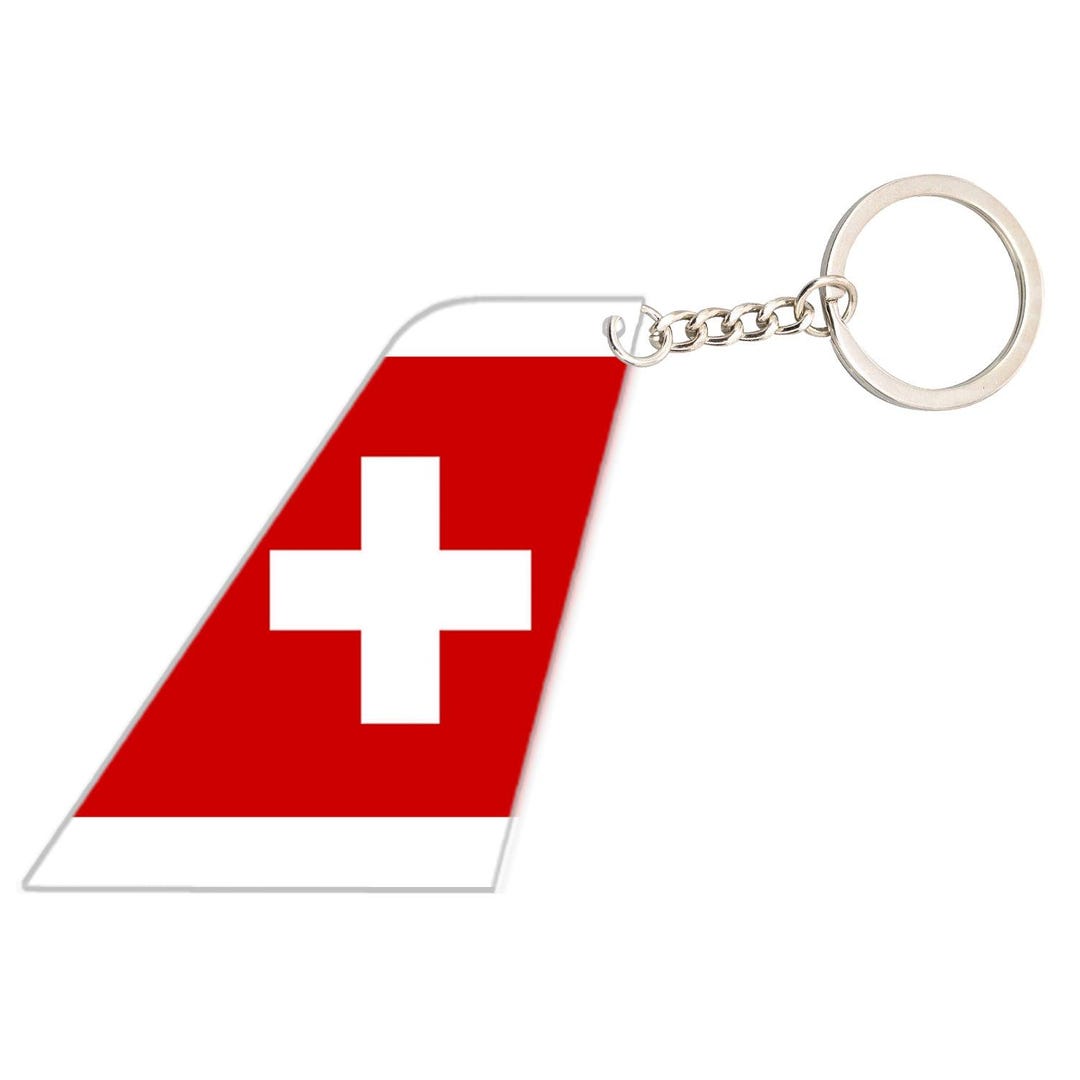 Swiss Airlines Designed Tail Key Chains - Etsy