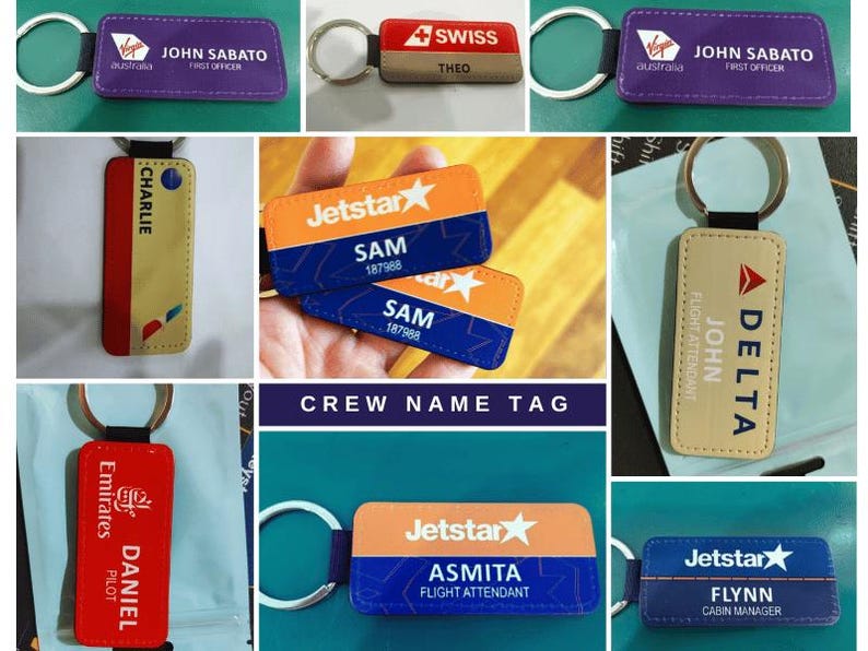 United Airlines Crew Key Tag | Flight Attendant Key Tag | Pilot Key Tag ...