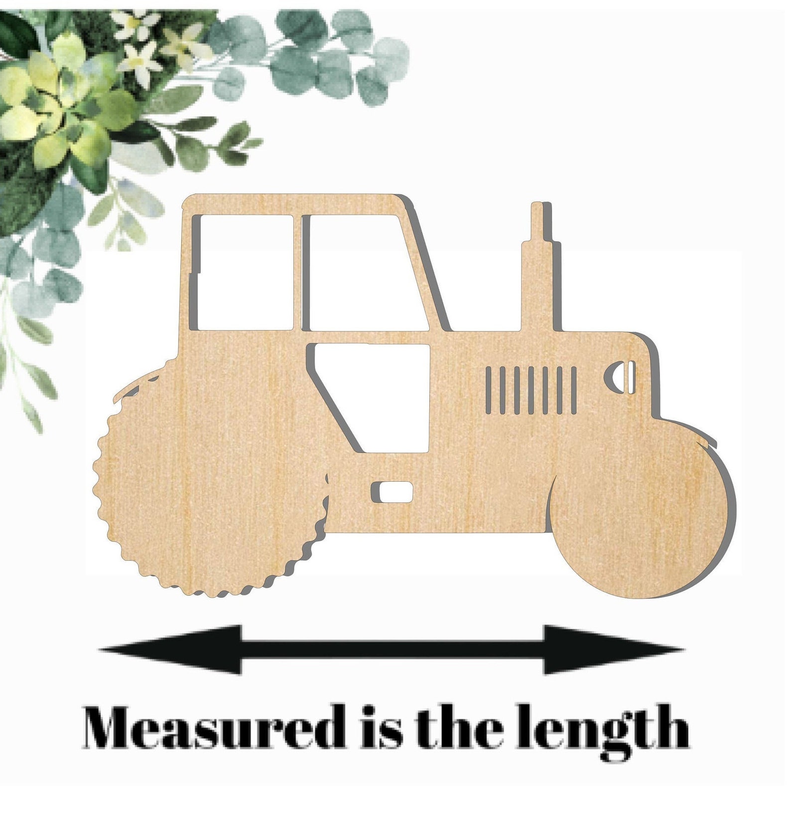 Tractor Cutout Unfinished Wood Shape Craft Supply Art | Etsy