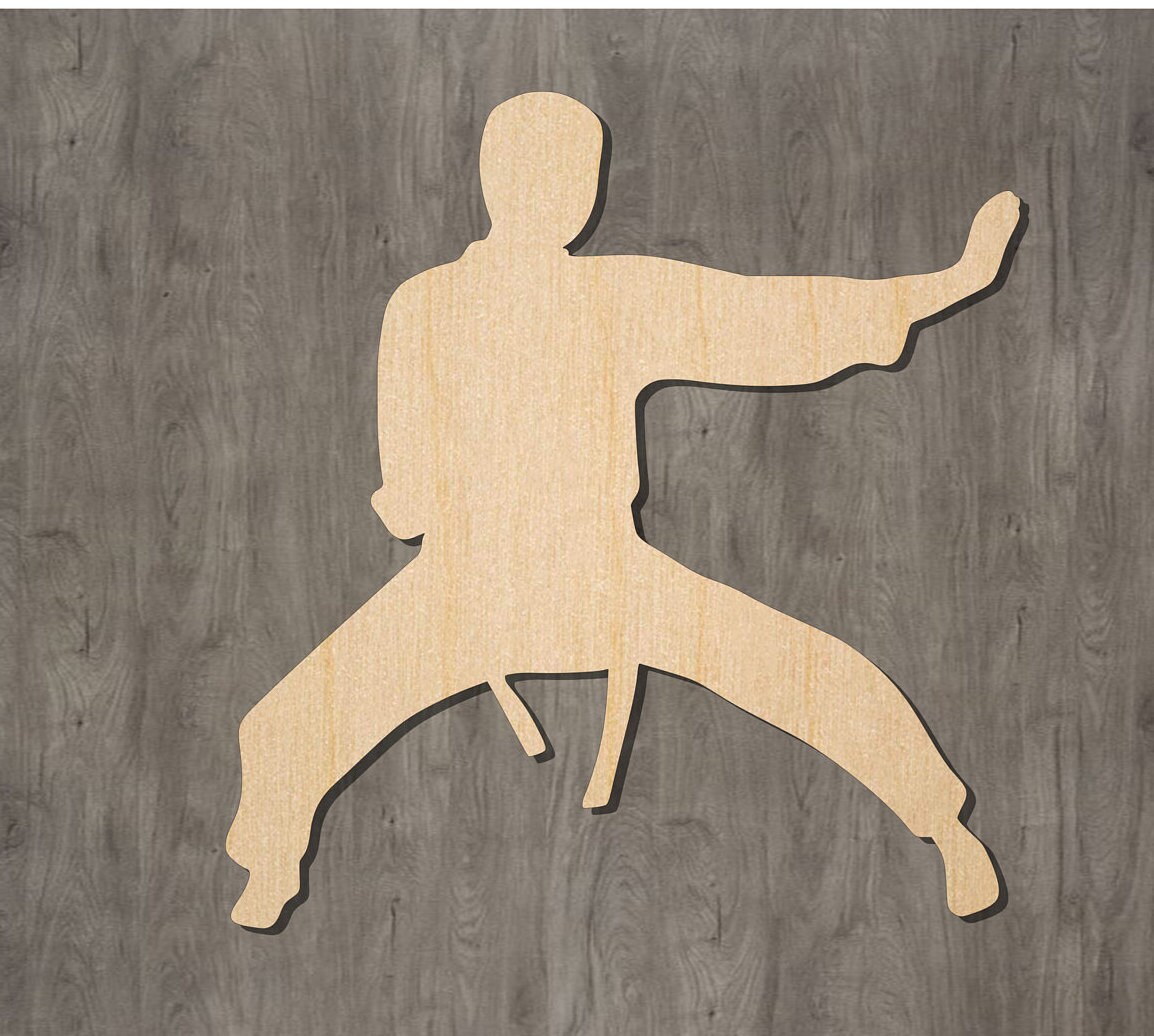 Karate Unfinished Wood Shape Craft Supply Art Craft Variety | Etsy