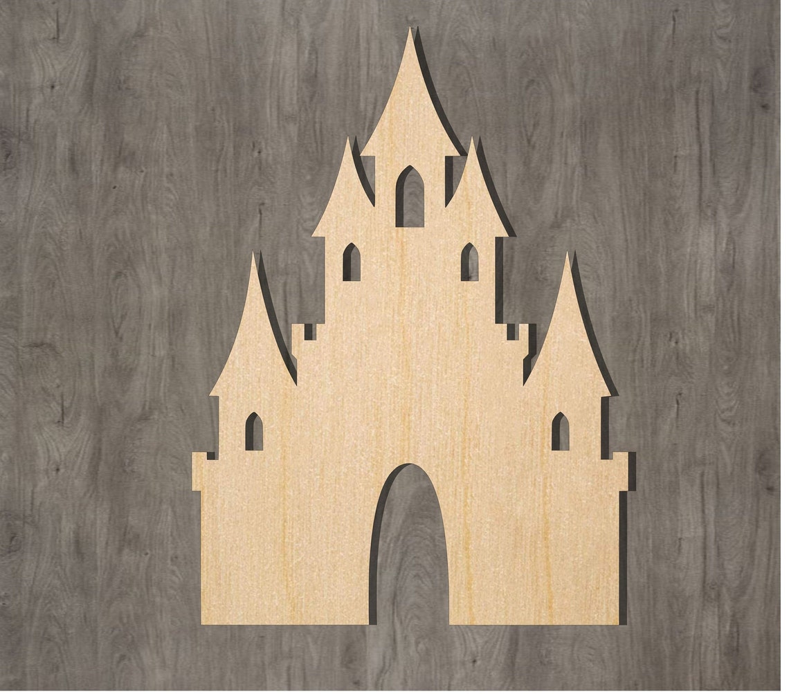 Castle Cutout Unfinished Wood Shape Craft Supply Art Craft | Etsy