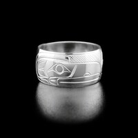 Butterfly and Forest Ring in Sterling Silver by First Nations Artist ...