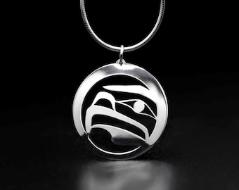 Canadian First Nations, Sterling Silver Mini Eagle Feather Pendant ...