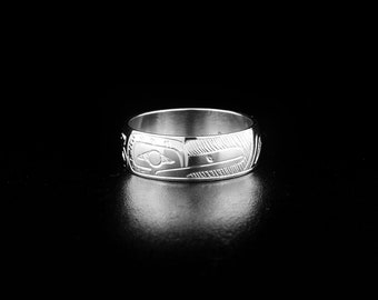Northwest Coast Indigenous Hand Carved Sterling Silver and - Etsy