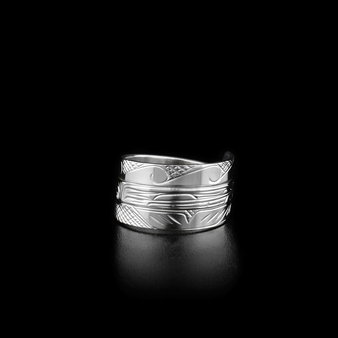 Northwest Coast Indigenous Jewellery, Hand Carved Sterling Silver Orca ...