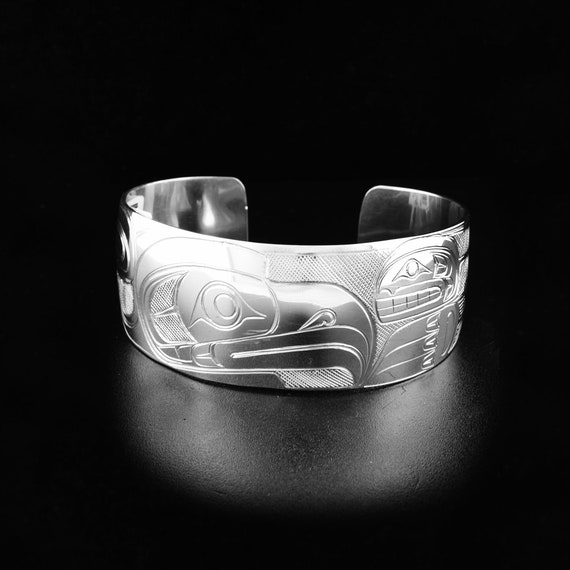 Northwest Coast First Nations Hand Carved Sterling Silver | Etsy