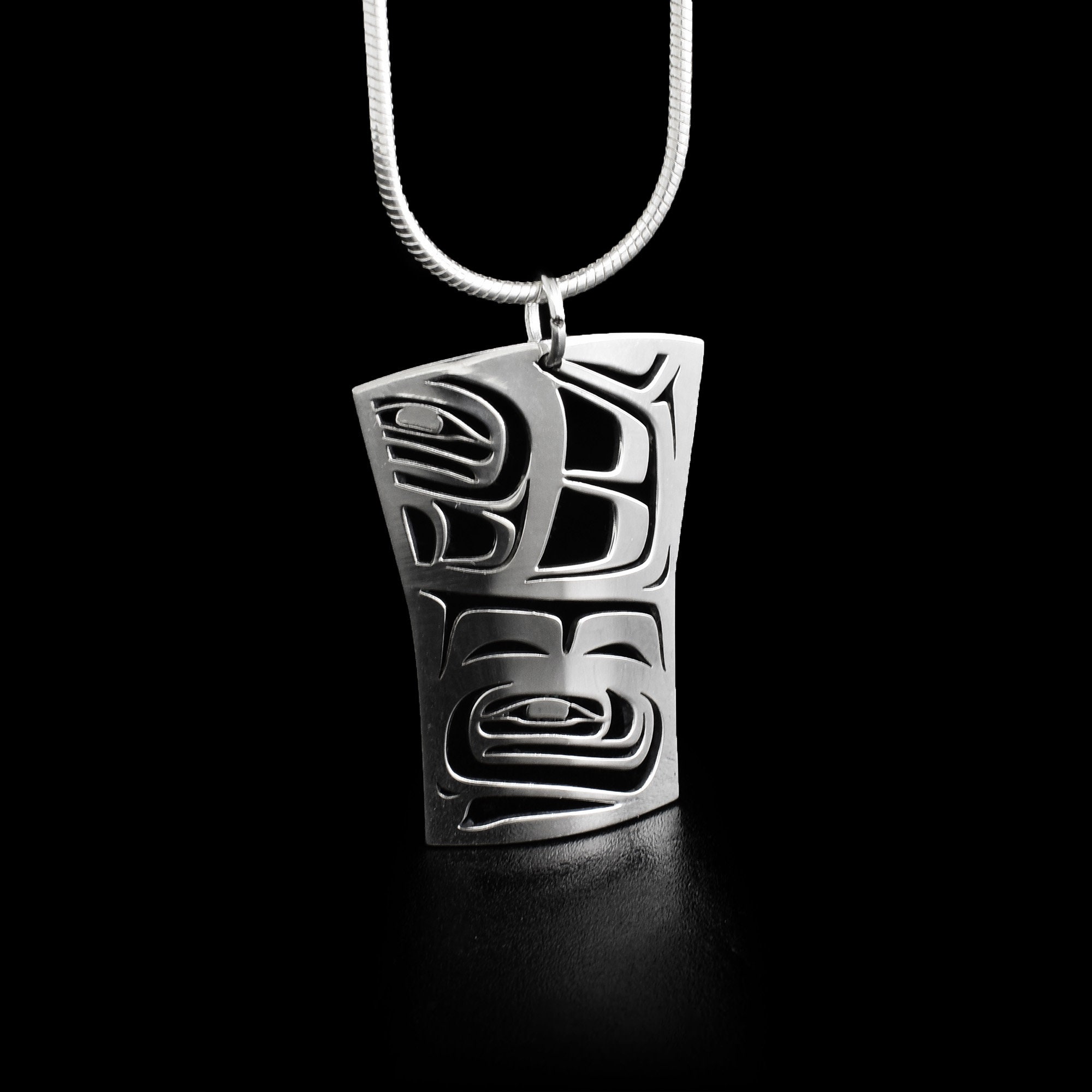 Canadian First Nations, Sterling Silver Mini Raven Box Crest Pendant ...
