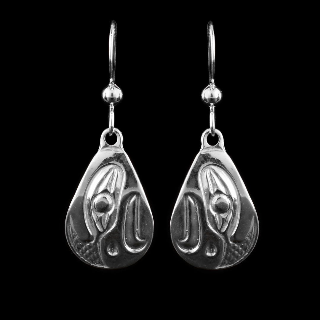 Northwest Coast First Nations, Hand Crafted Large Sterling Silver Eagle ...
