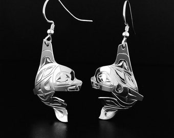 First Nations Tlingit Hummingbird Earrings Sterling Silver - Etsy