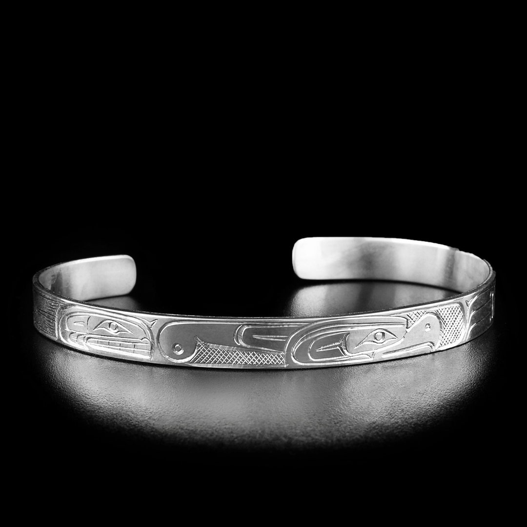 Northwest Coast First Nations, Hand Carved Sterling Silver 1/4 ...