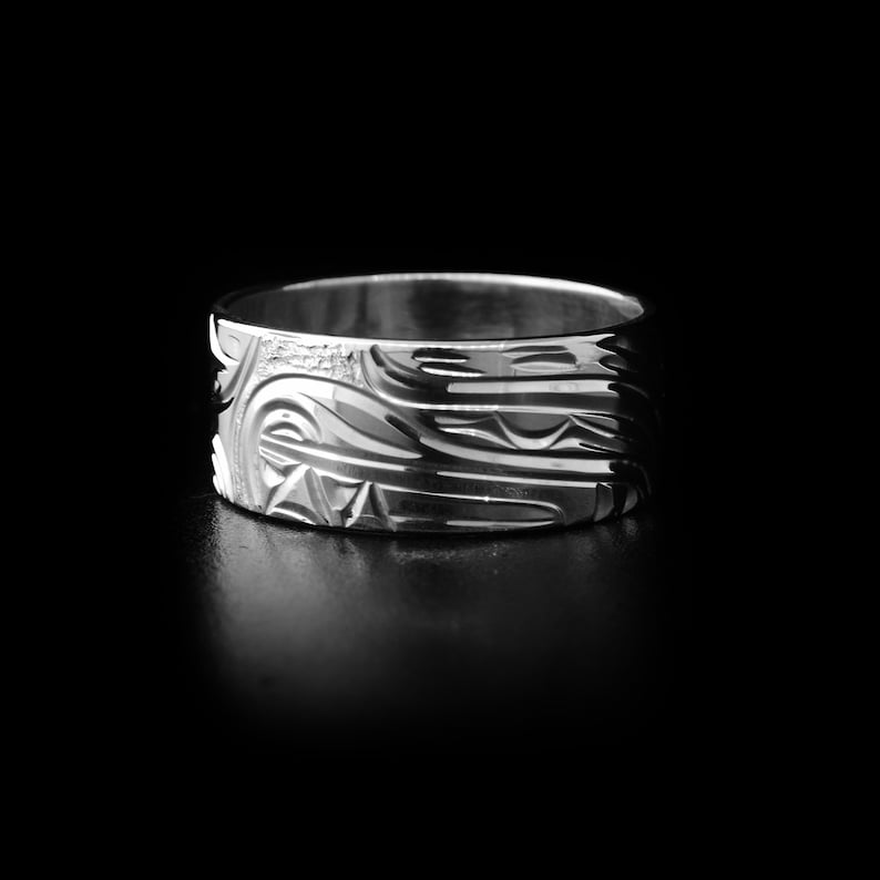 Northwest Coast Indigenous, Hand Carved Heavy Gauge 3/8" Sterling ...
