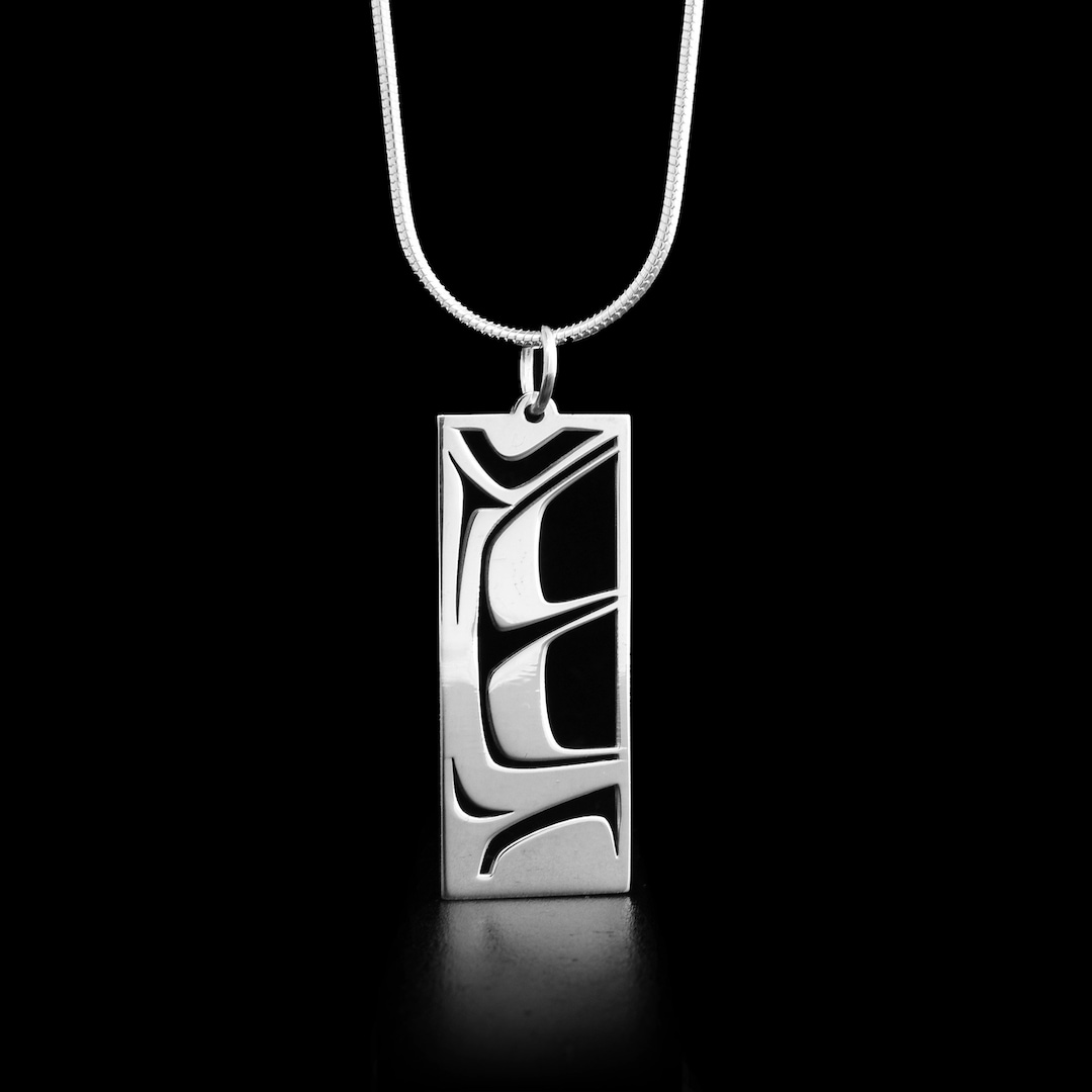 Canadian First Nations, Sterling Silver Raven Box Mini Pendant ...