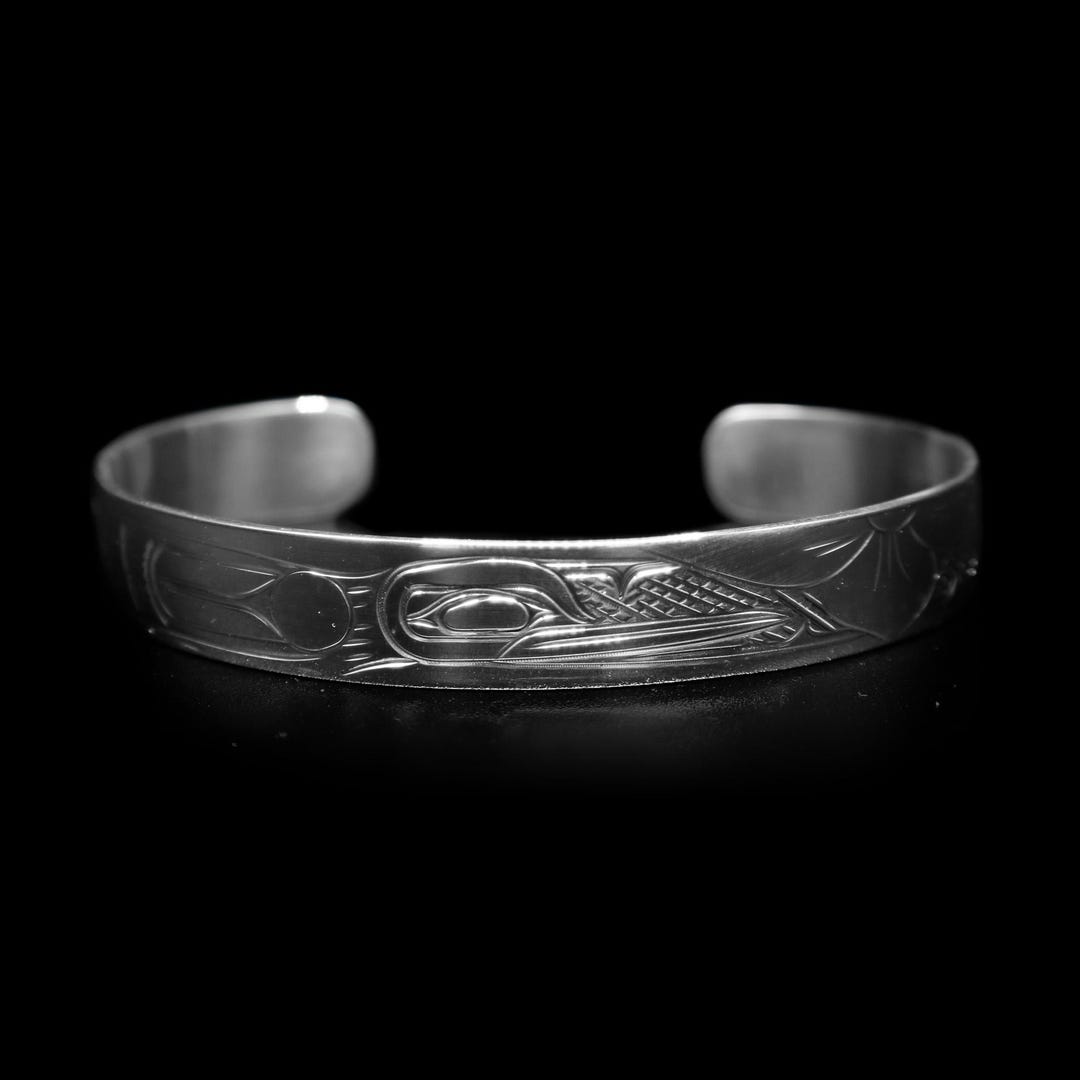 Northwest Coast Indigenous, Hand Carved Silver Hummingbird Dainty ...