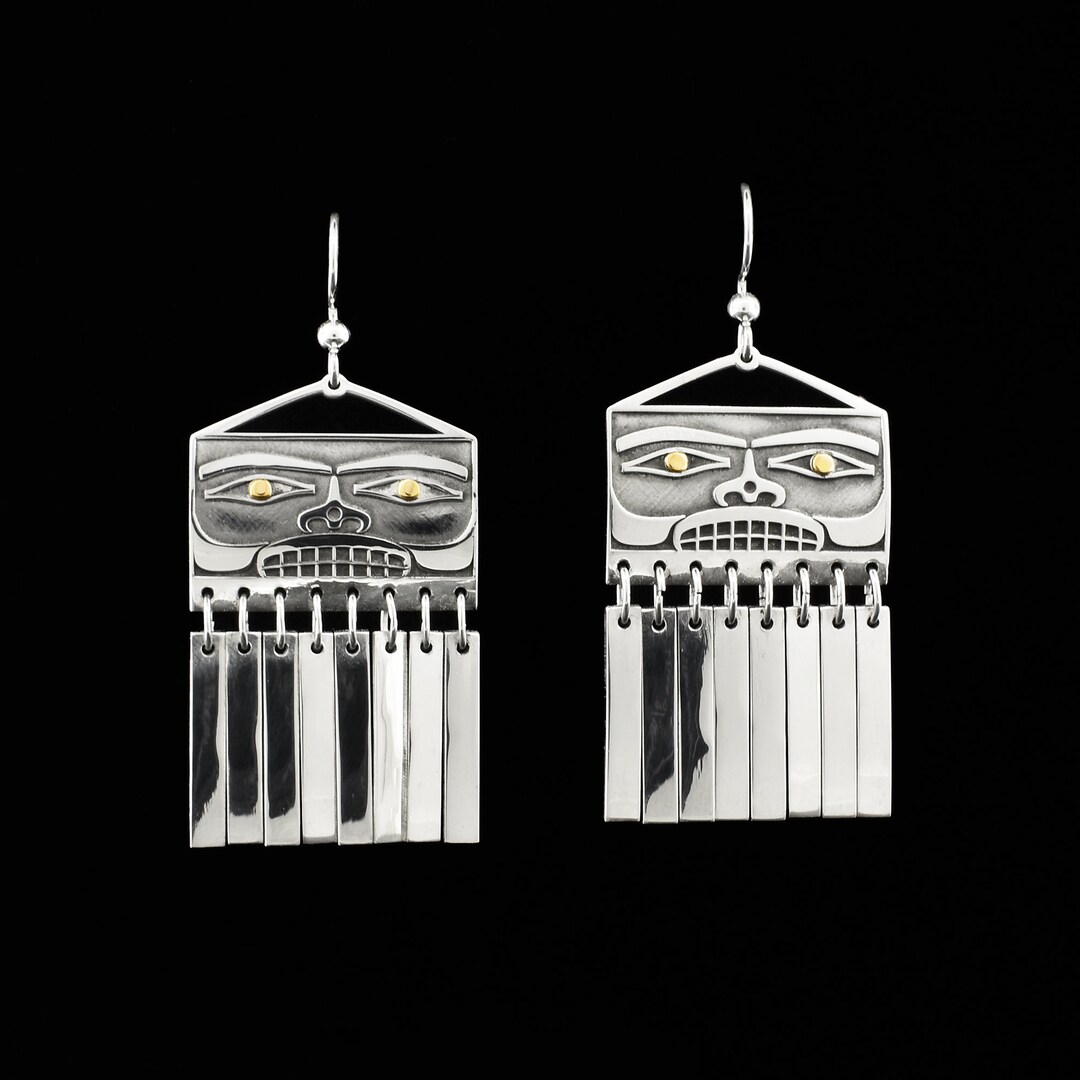 Canadian First Nations, 14K Gold and Sterling Silver Chilkat Box ...