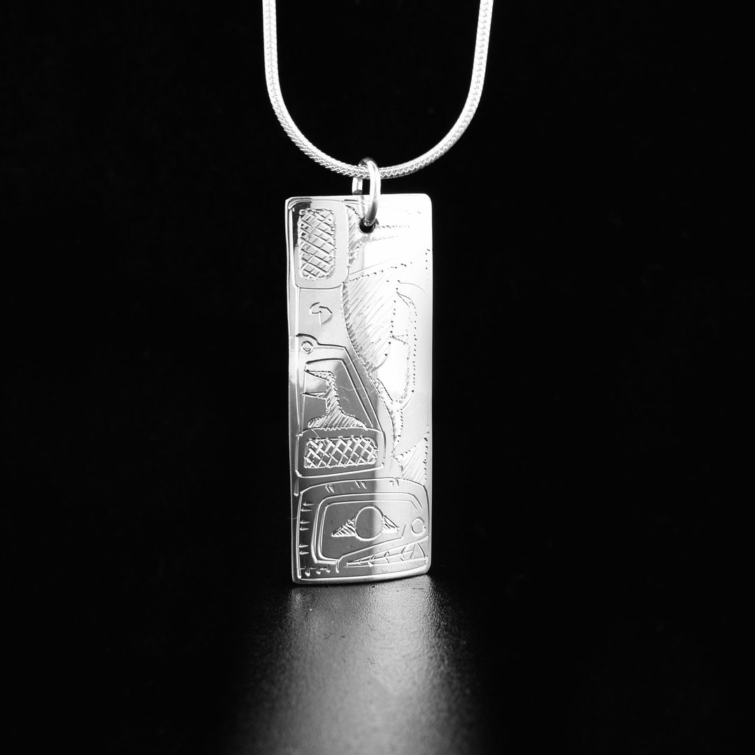 Canadian First Nations, Hand Carved Sterling Silver Bear and Orca ...