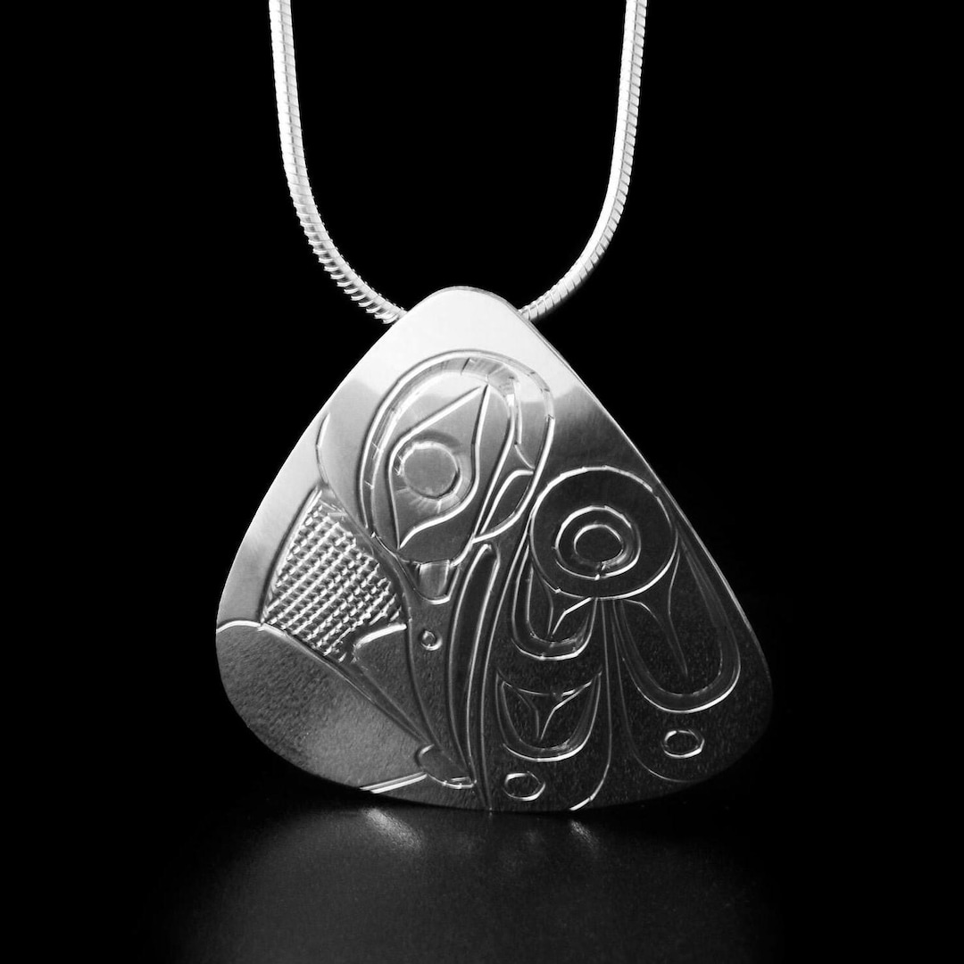 Canadian First Nations, Hand Carved Sterling Silver Triangle ...
