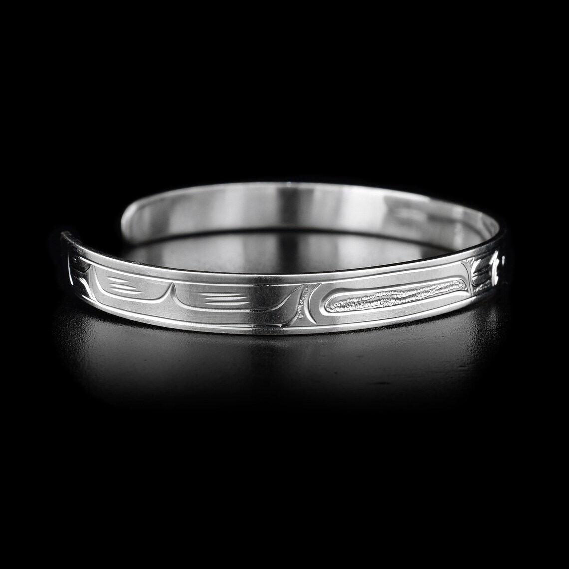 Northwest Coast Indigenous, Hand Carved Sterling Silver 1/4" Small ...