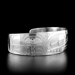 Northwest Coast First Nations, Hand Carved Sterling Silver 3/4" Bear ...