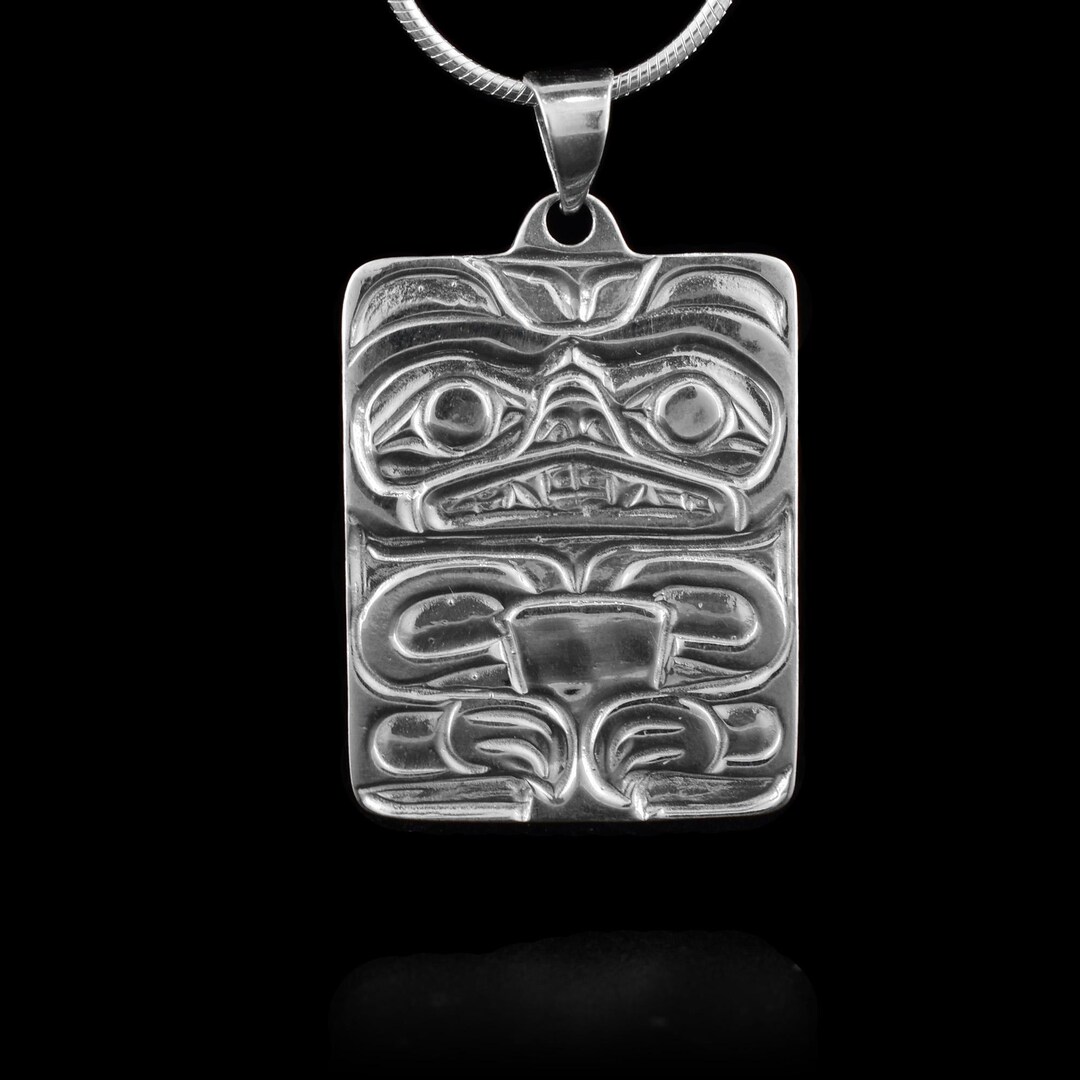 Northwest Coast First Nations, Hand Crafted Small Rectangle Sterling ...