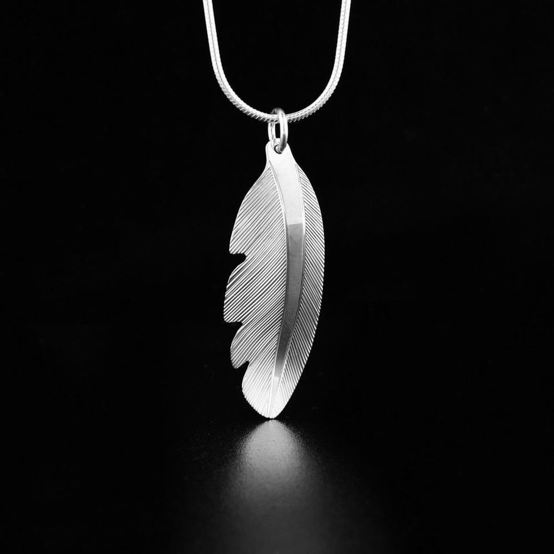 Canadian First Nations, Hand Carved Sterling Silver Eagle Feather ...