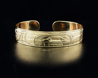 Northwest Coast First Nations, Hand Carved Sterling Silver 1/4 Orca ...