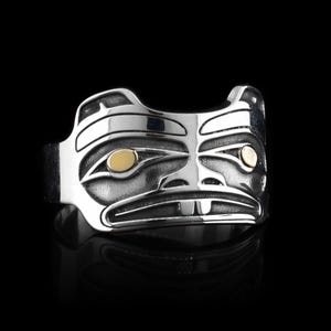 Canadian First Nations, Beaver Chunky Gold and Silver Ring, Indigenous ...