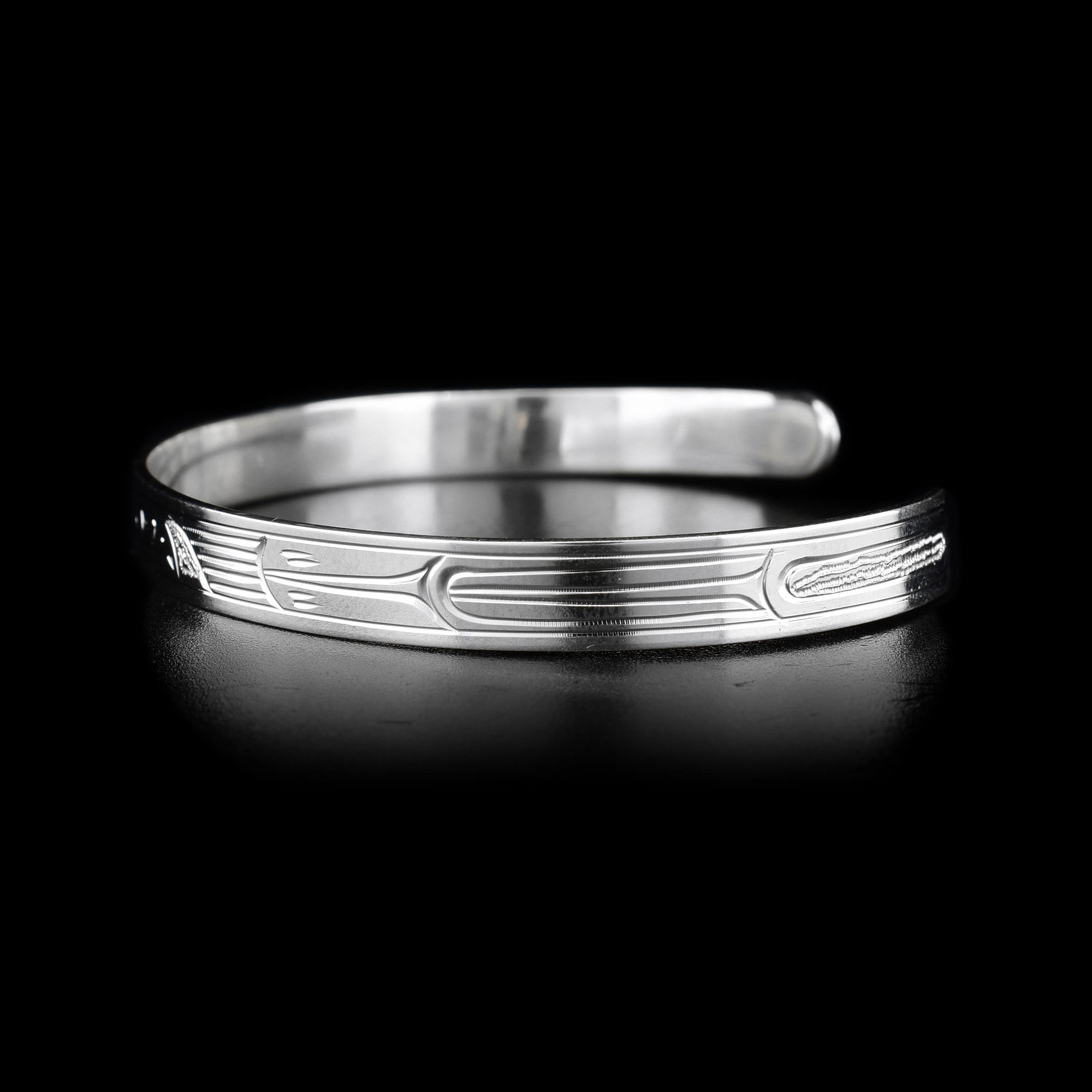Northwest Coast Indigenous, Hand Carved Sterling Silver 1/4" Small ...