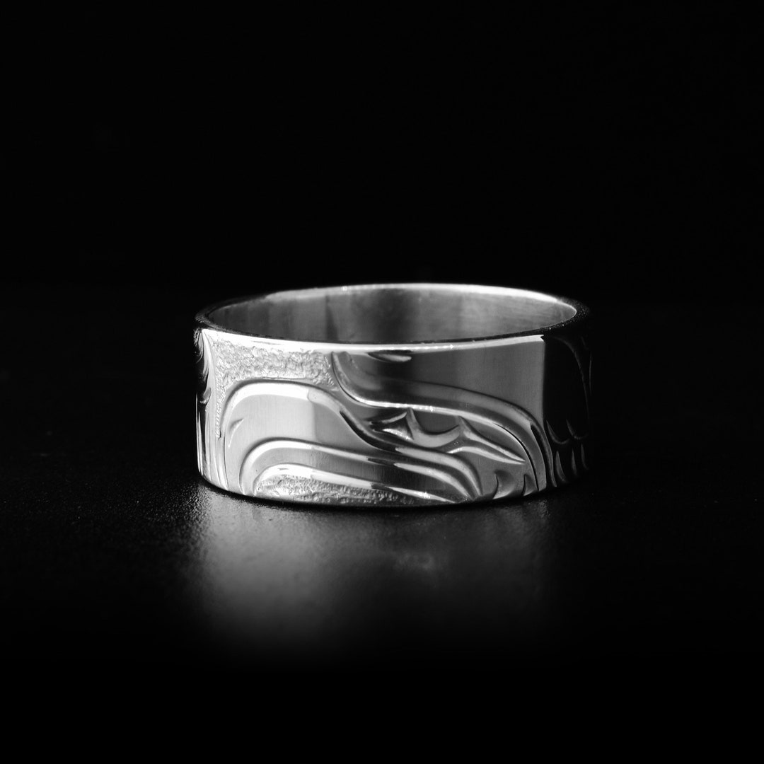 Northwest Coast Indigenous, Hand Carved Heavy Gauge 3/8" Sterling ...