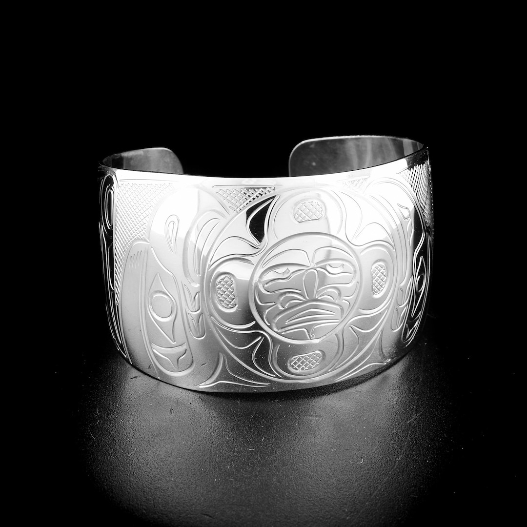 Northwest Coast First Nations, Hand Carved Sterling Silver 1.5 Eagle ...