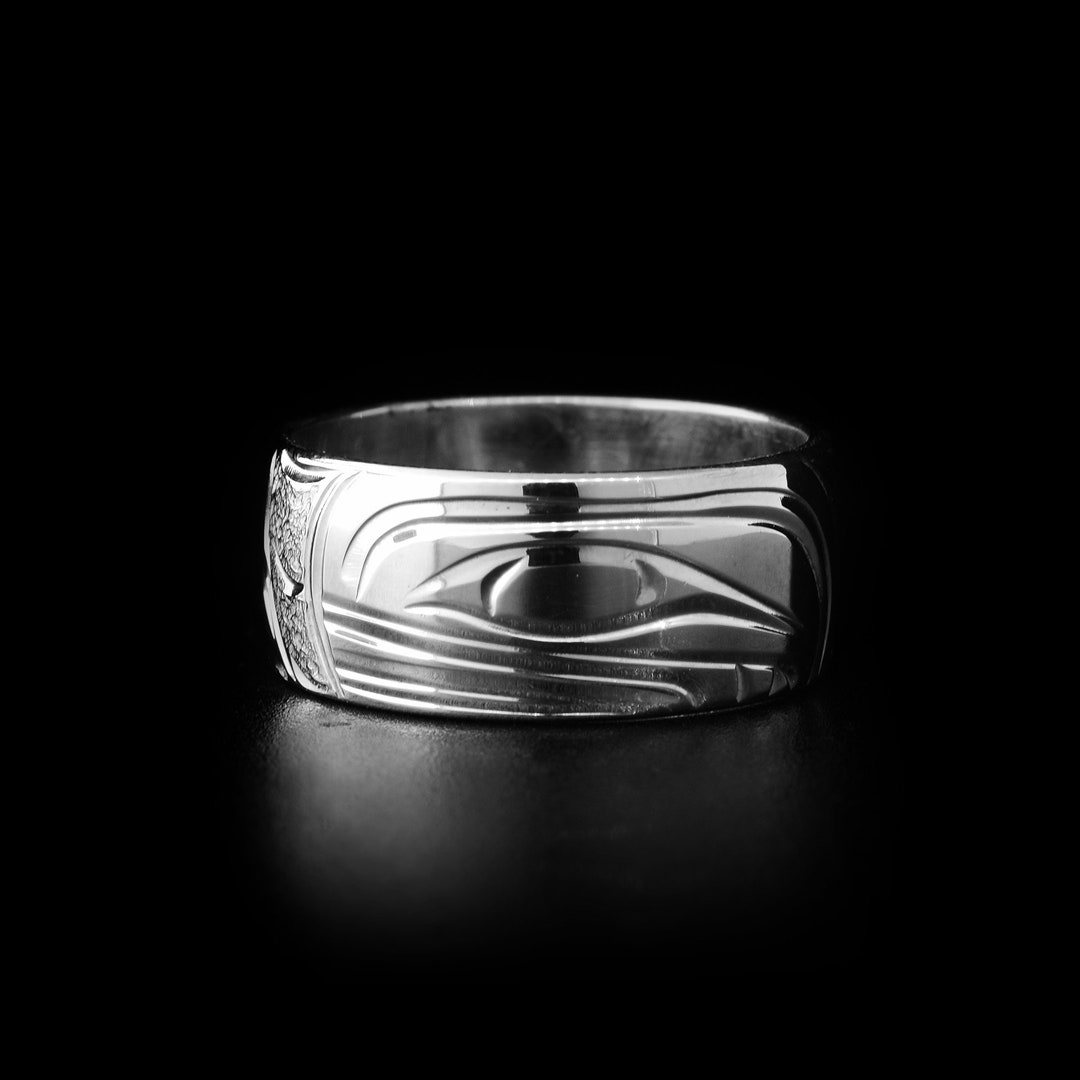Northwest Coast Indigenous, Hand Carved Heavy Gauge 3/8" Sterling ...