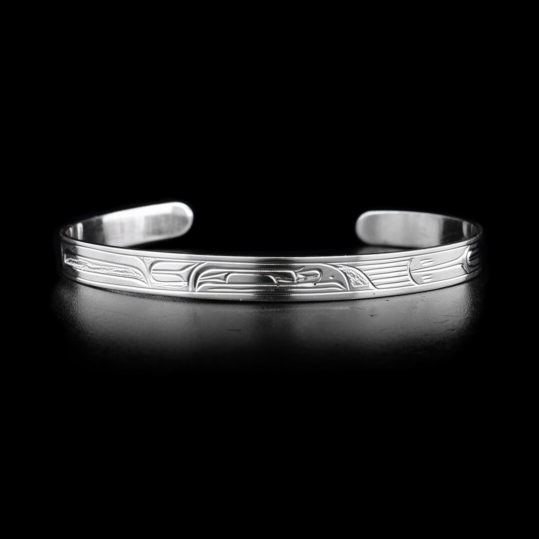 Northwest Coast Indigenous, Hand Carved Sterling Silver 1/4" Small ...