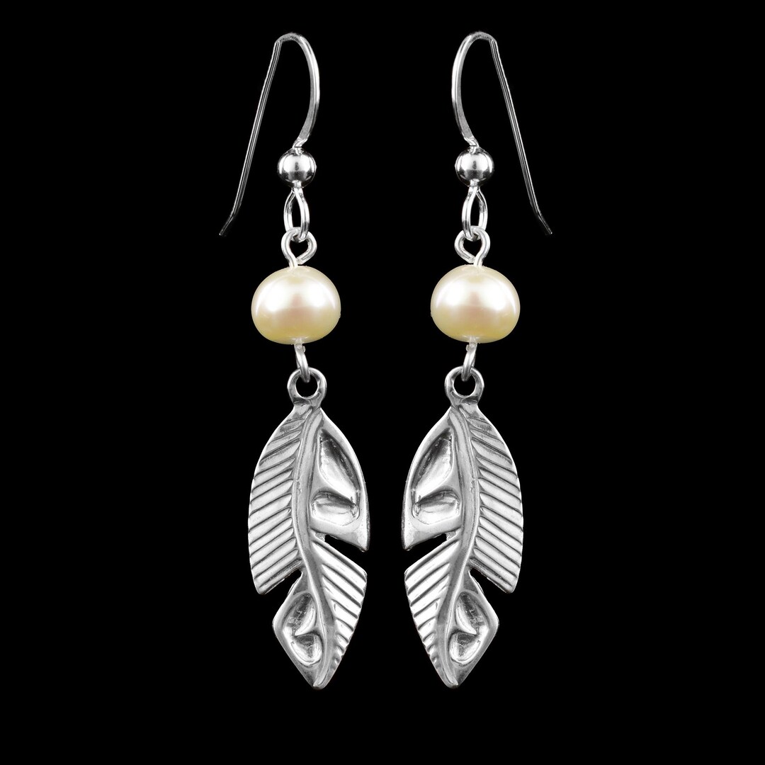 Northwest Coast First Nations, Hand Crafted Sterling Silver Feather ...