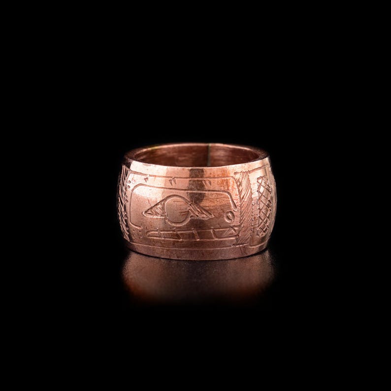 Canadian First Nations, Hand Carved Copper Orca Spirit Bead, Indigenous ...