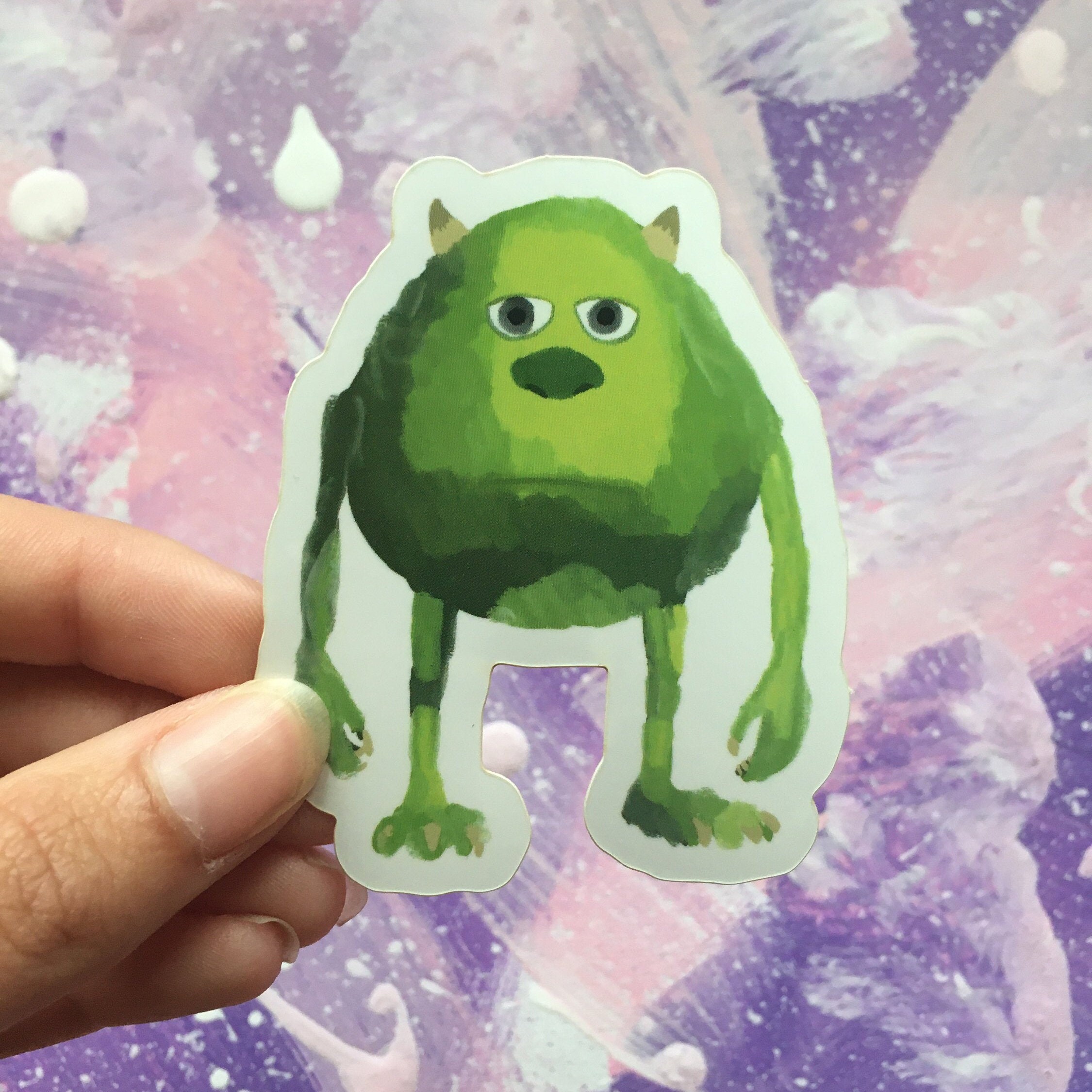 Meme Mike Wazowski Vinyl Sticker Monsters Inc Monsters - Etsy