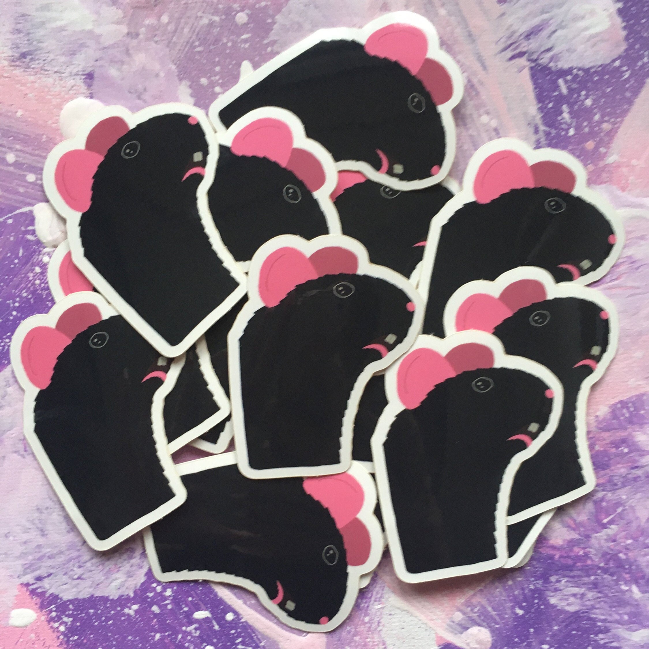 Ratthew Vinyl Sticker Black Rat Sticker Waterproof - Etsy