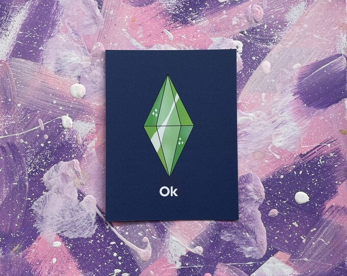 Sims 4 OK Loading Screen Art Print - Wall Decor - Gaming - Sims ...