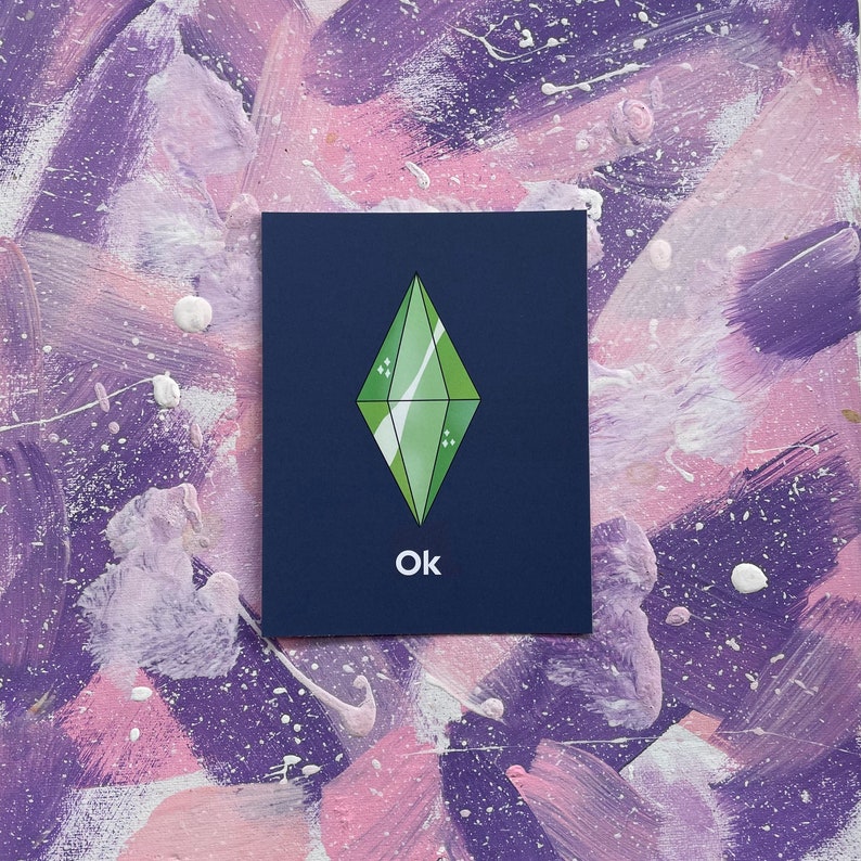 Sims 4 OK Loading Screen Art Print - Wall Decor - Gaming - Sims ...