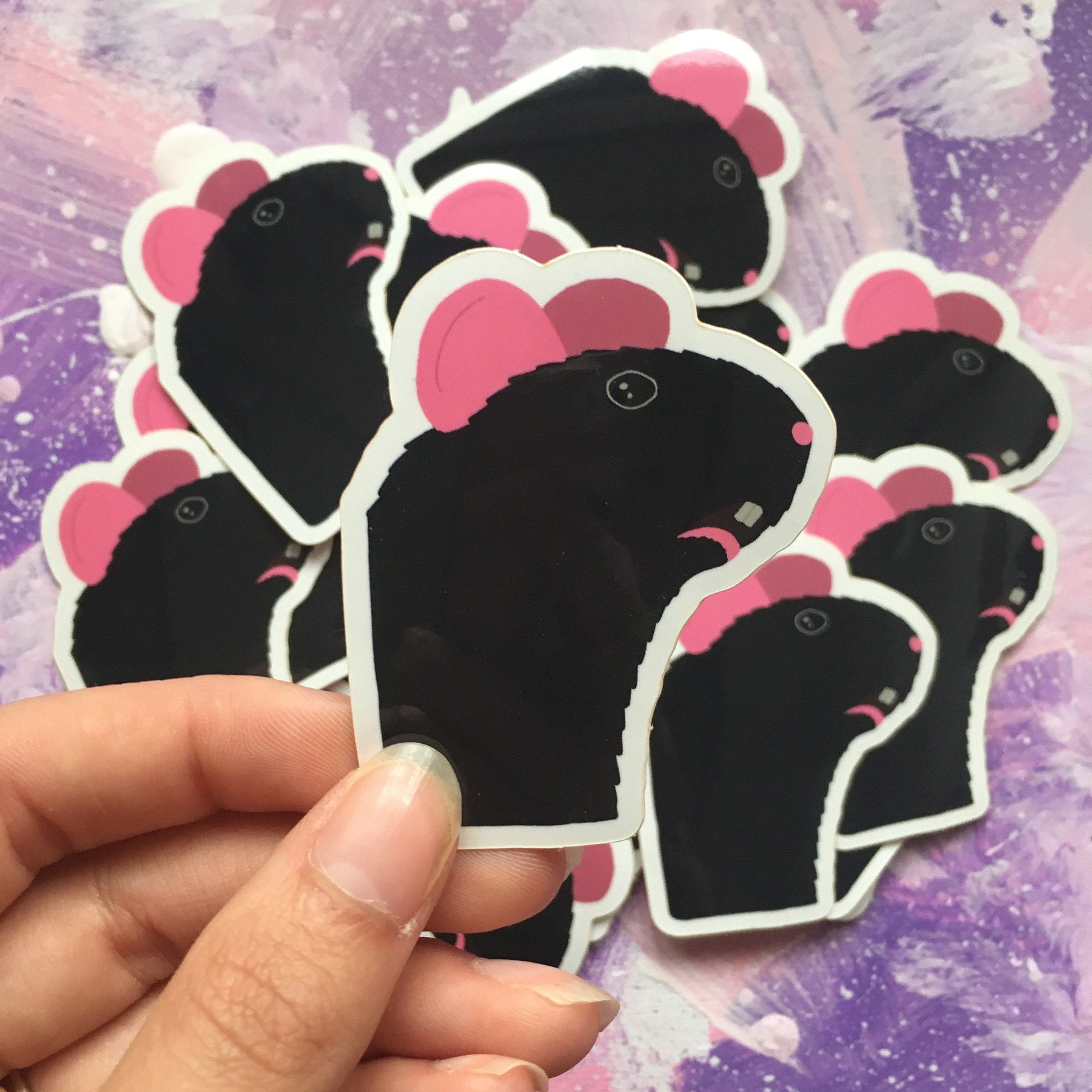 Ratthew Vinyl Sticker Black Rat Sticker Waterproof - Etsy