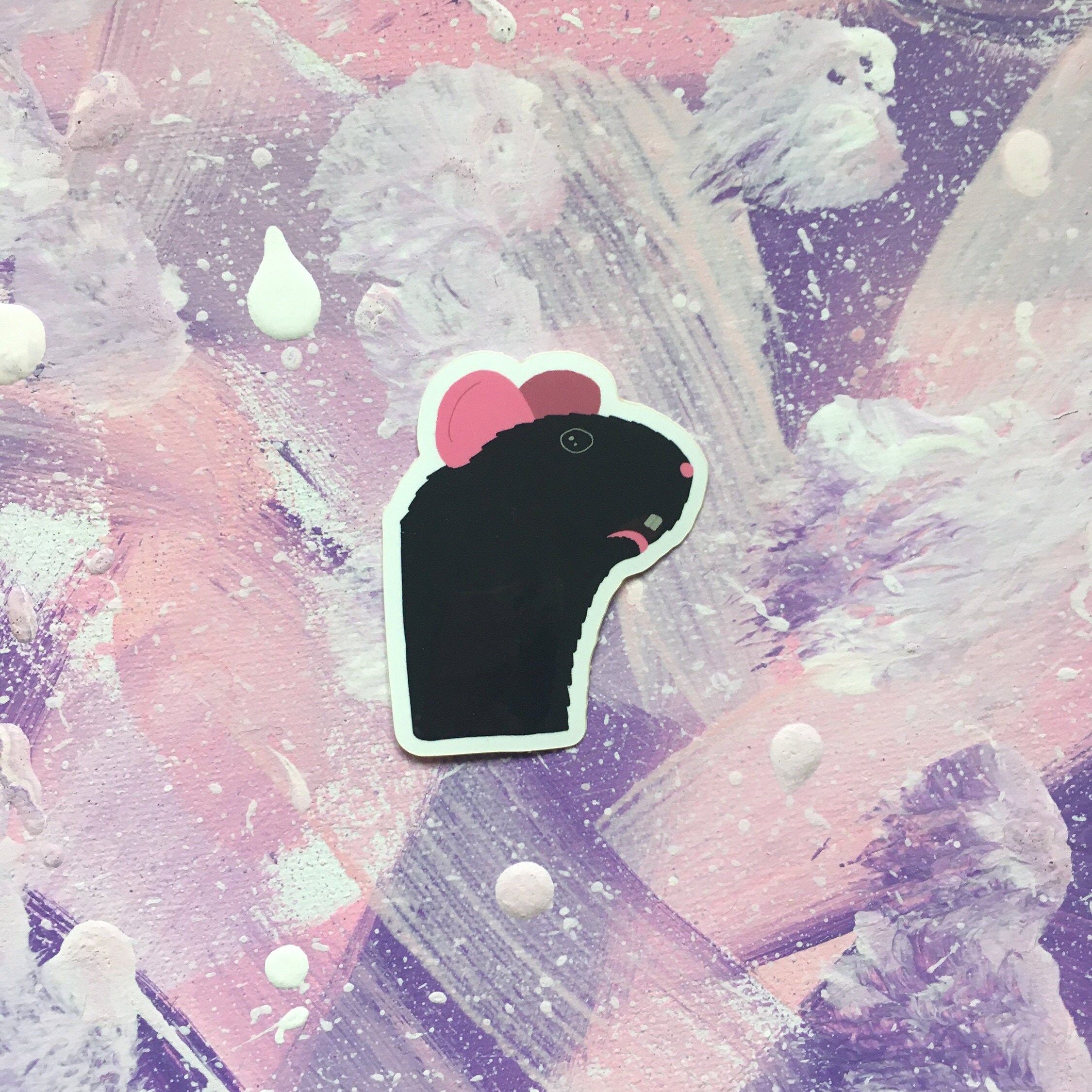 Ratthew Vinyl Sticker Black Rat Sticker Waterproof - Etsy